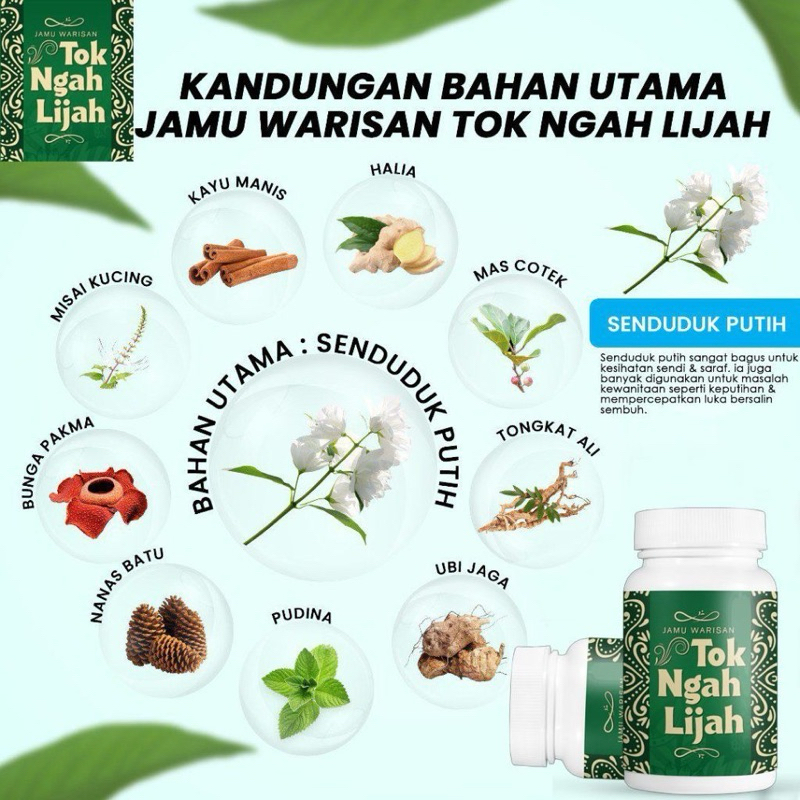 jamu tok ngah lijah trial pack set percubaan 12biji by 1 botol sesuai ...