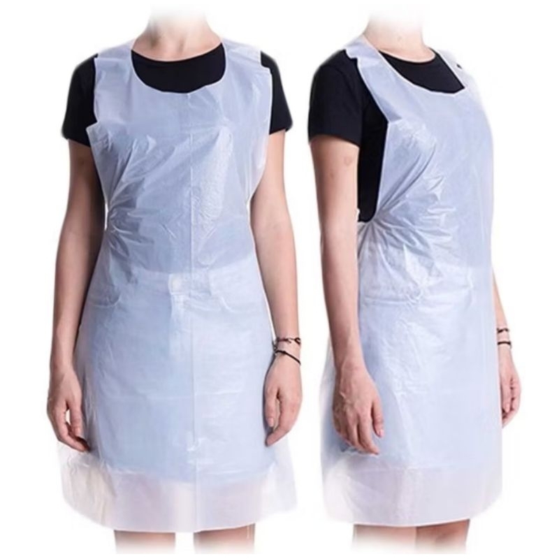 Apron plastik Disposable HDPE Plastic Apron High kualiti | Shopee Malaysia