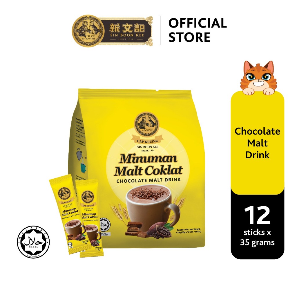 [ Instant Sachet ] CAP KUCING Chocolate Malt ｜Minuman Malt Coklat ...