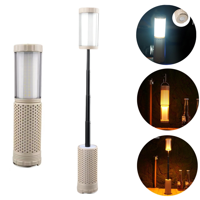 Outdoor multifunctional camping light TYPE-C rechargeable dual color ...