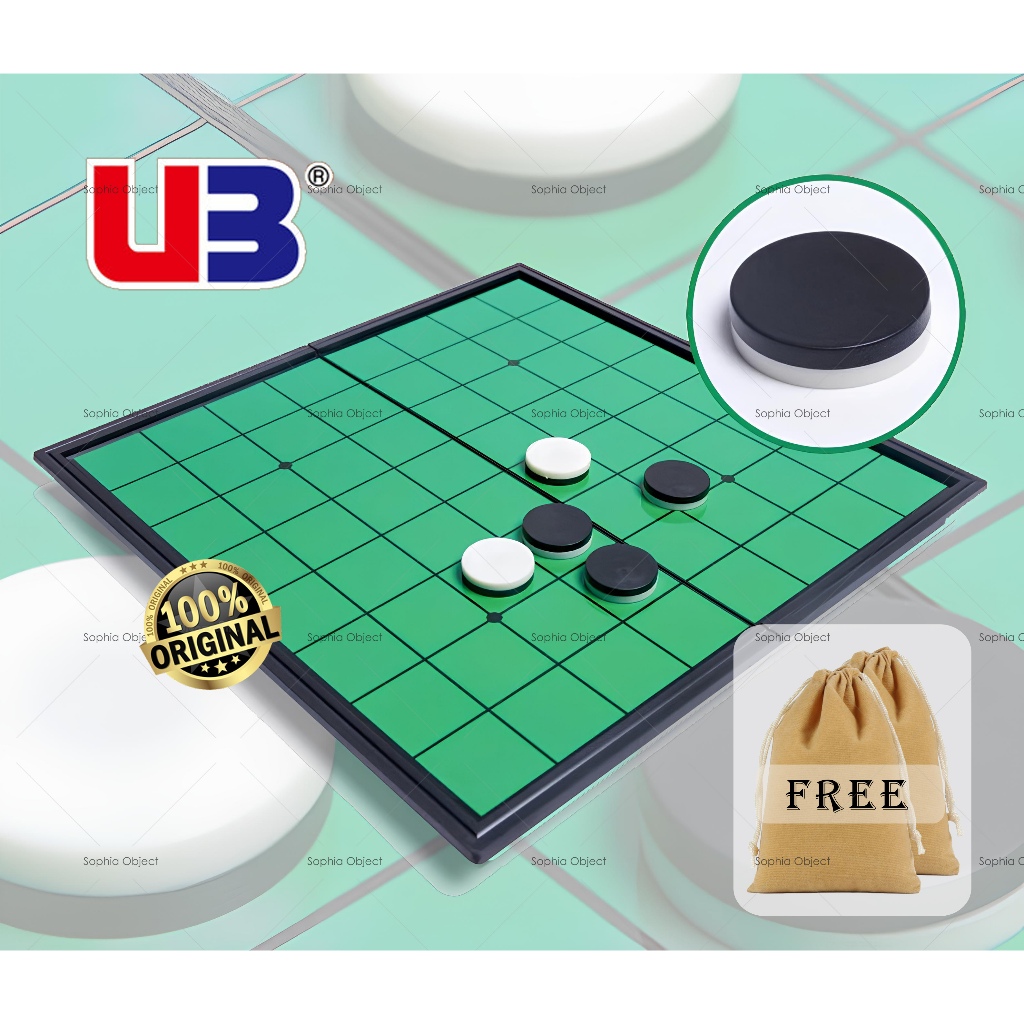 Reversi set 黑白棋 Othello Anti reversi Magnetic Folding White Black Chess ...
