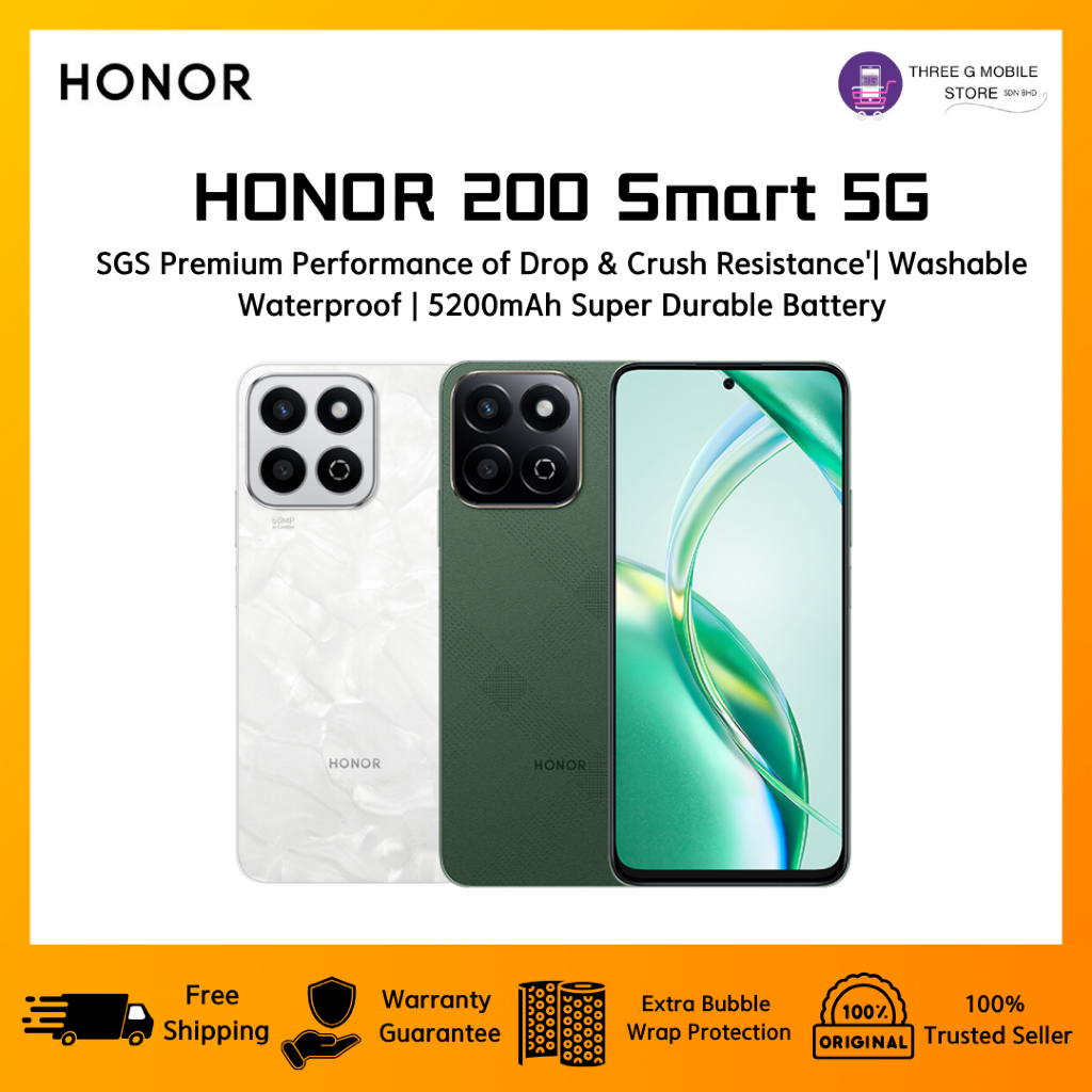 HONOR 200 Smart 5G Smartphone 16(8+8)GB+256GB SGS Premium Performance ...