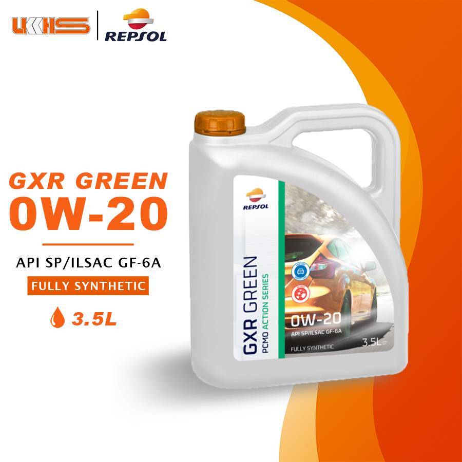REPSOL GXR GREEN 0W-20 API SN FULLY SYNTHETIC ENGINE OIL (3.5 LITERS ...
