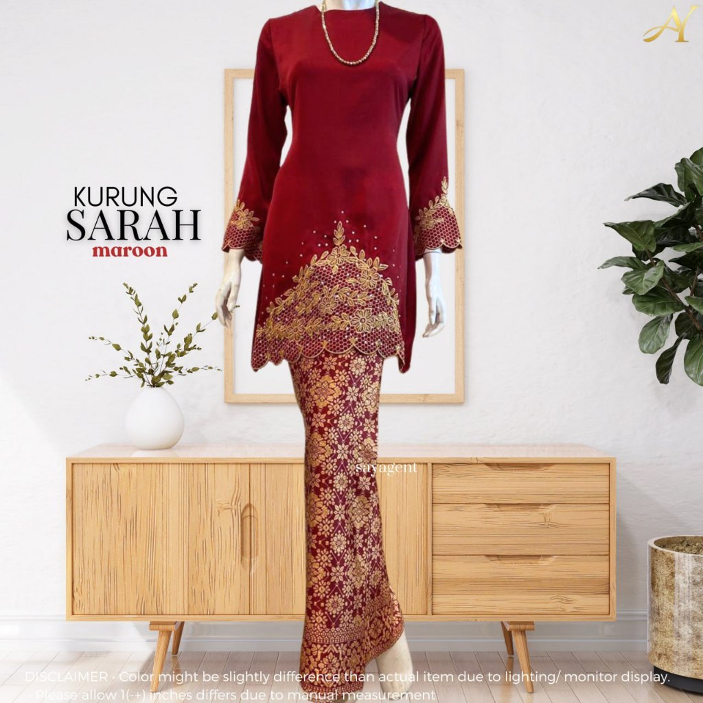 Kurung Modern - Baju Kurung Moden Sarah Satin Silk Tunang Nikah Event ...