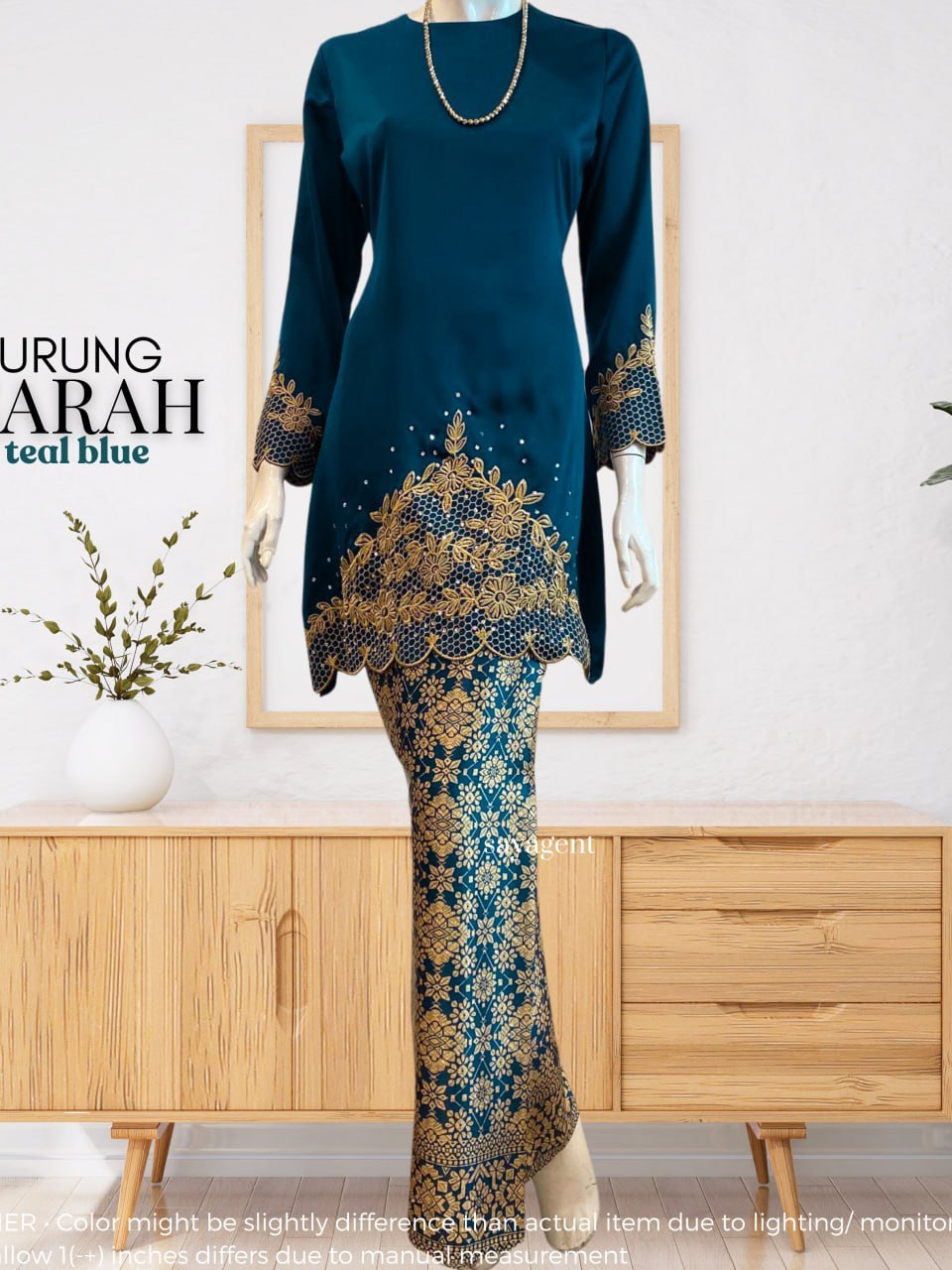 Kurung Modern - Baju Kurung Moden Sarah Satin Silk Tunang Nikah Event ...