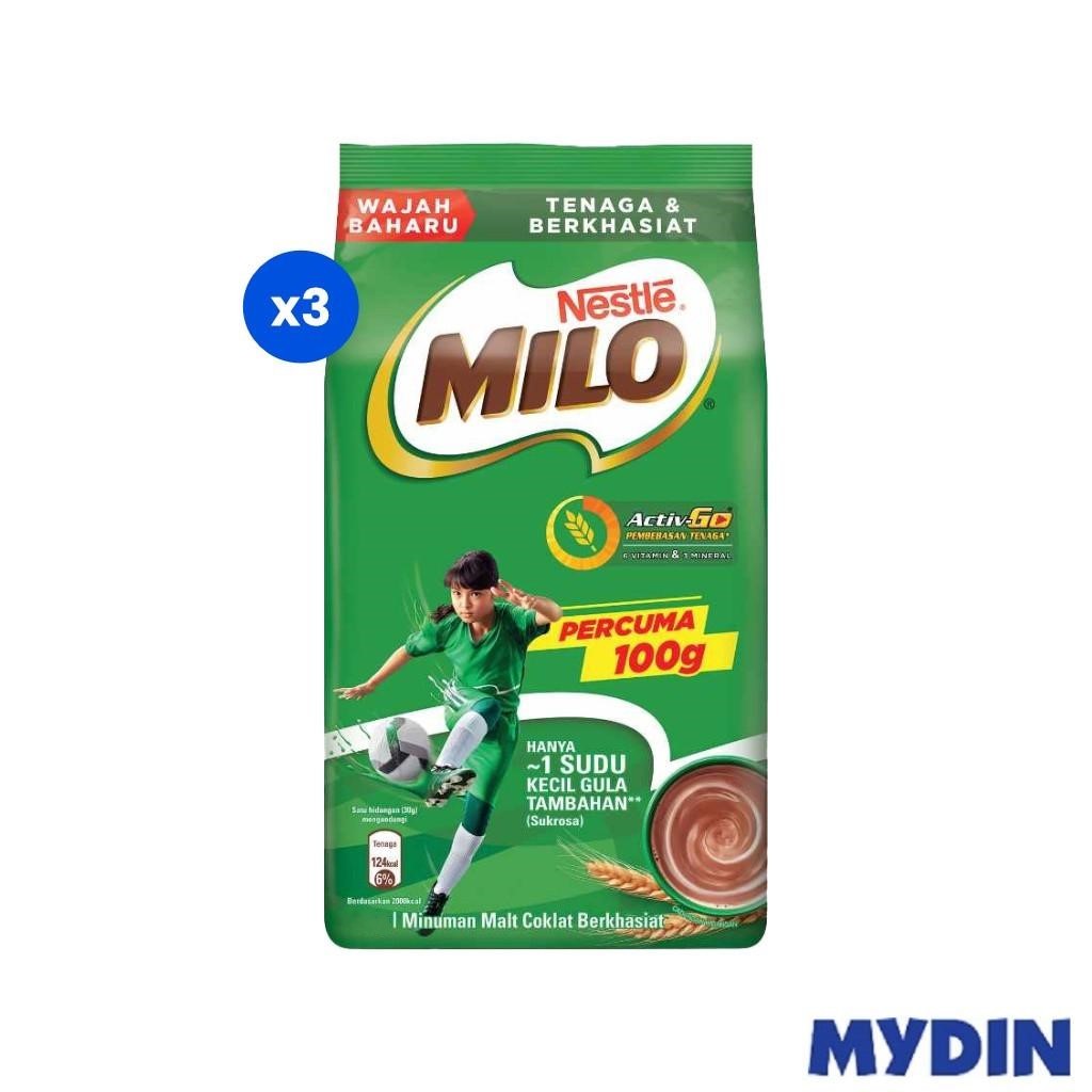 Nestle Milo Activ-Go 900g + FOC 100g (1kg) x 3 PACKS | Shopee Malaysia