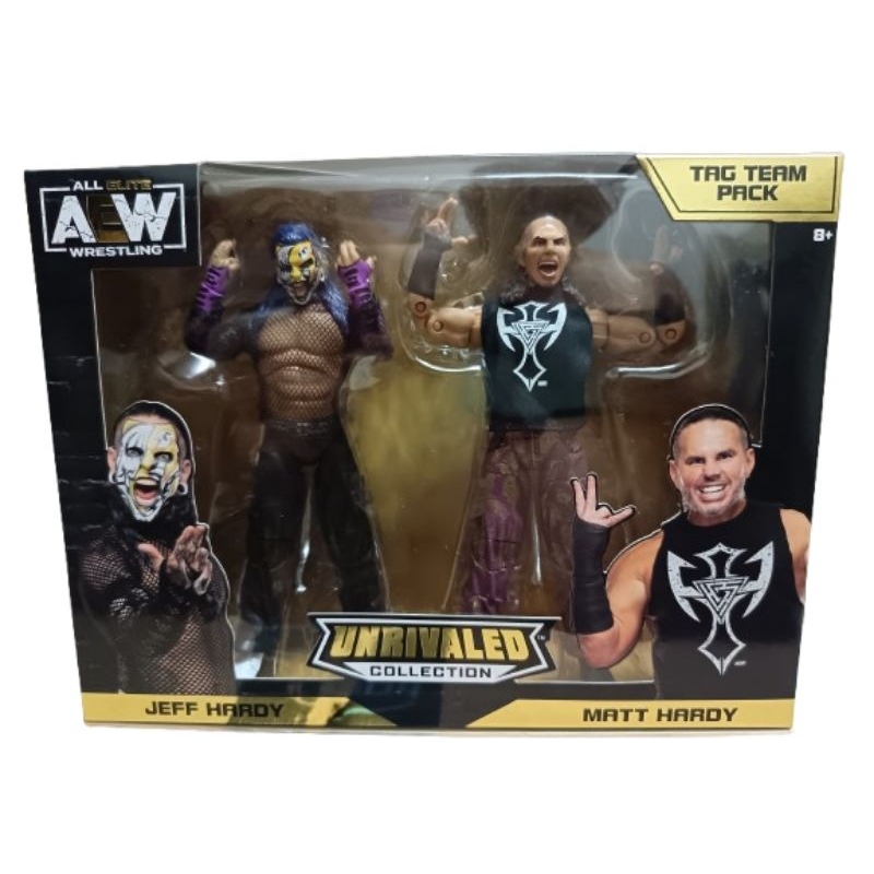 Jazwares AEW Unrivaled Jeff Hardy & Matt Hardy The Hardyz Wrestling Action Figure | Shopee Malaysia