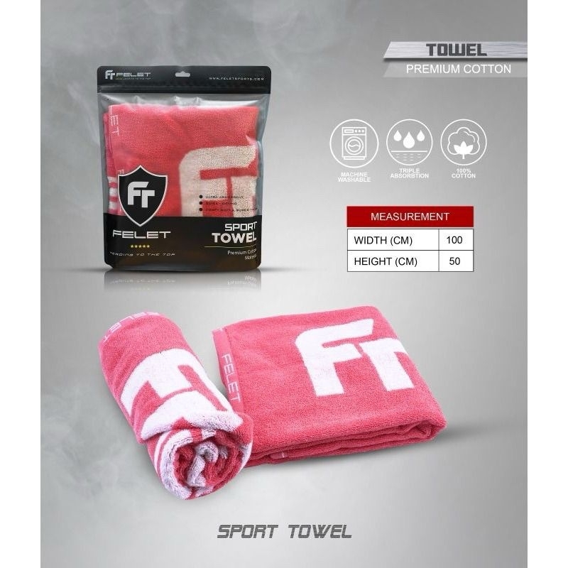 FELET SPORT TOWEL(PREMIUM COTTON MATERIAL) | Shopee Malaysia