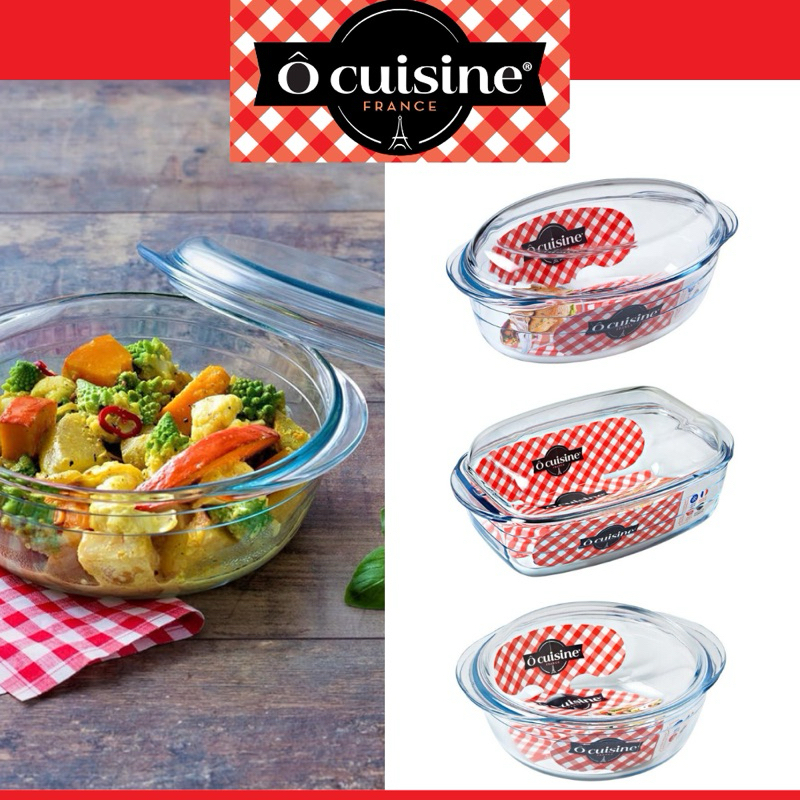 OCUISINE 🎀 Round / Oval / Rectangular Casserole with Lid (1pc) Giacomo ...