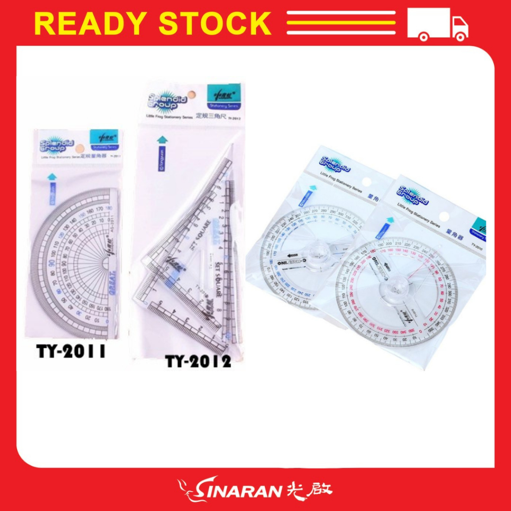 SET TRIANGLE RULER , PROTRACTORS 180 AND 360 DEGREE ACURA | Shopee Malaysia