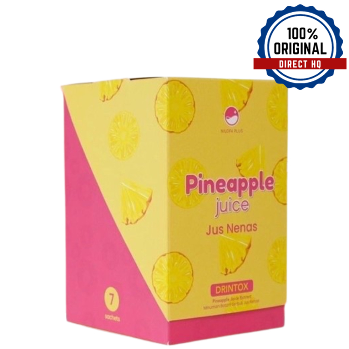 NILOFA PLUS PINEAPPLE JUICE JUS NENAS 7's | SLIM DETOX RAMPING KURUS ...