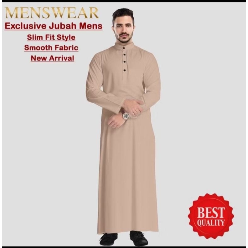 Jubah Berkolar Leaki Cekak Musang Jubah men Robe & Jubah Muslim Fashion ...