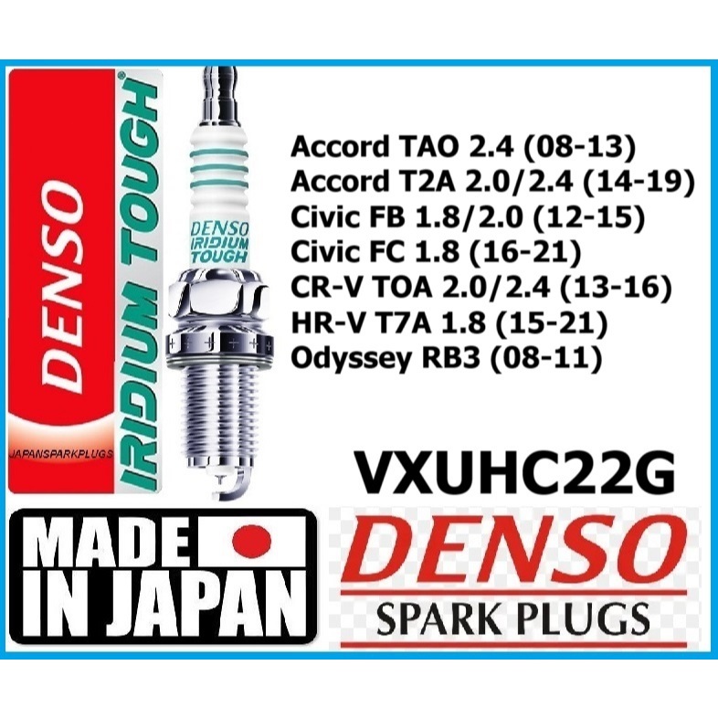 [100% ORIGINAL] Denso Iridium Tough VXUHC22G Spark Plug HRV FC 1.8 ...