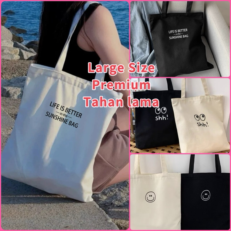 [Ready stock]Korean Canvas bag beg women handbag school beg Sekolah ...