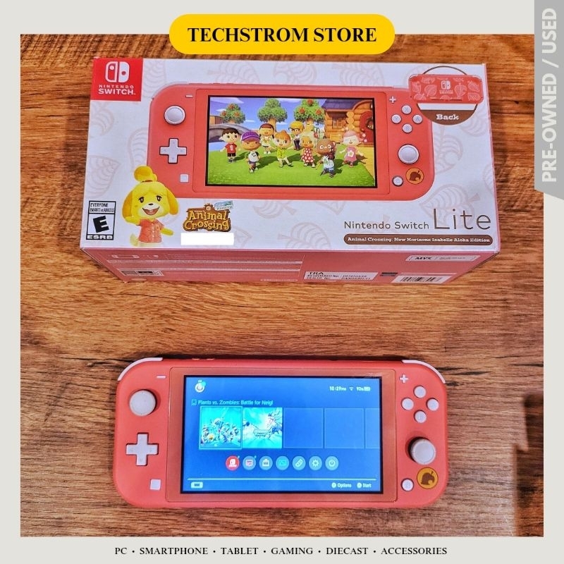 NINTENDO SWITCH LITE ANIMAL CROSSING ISABELLE ALOHA EDITION (PRE-OWNED ...