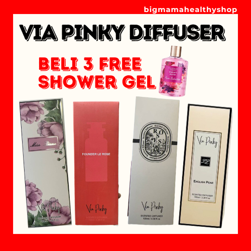 Home Diffuser Via Pinky Stick Perfume 100ML Pewangi Bilik Air Freshener ...