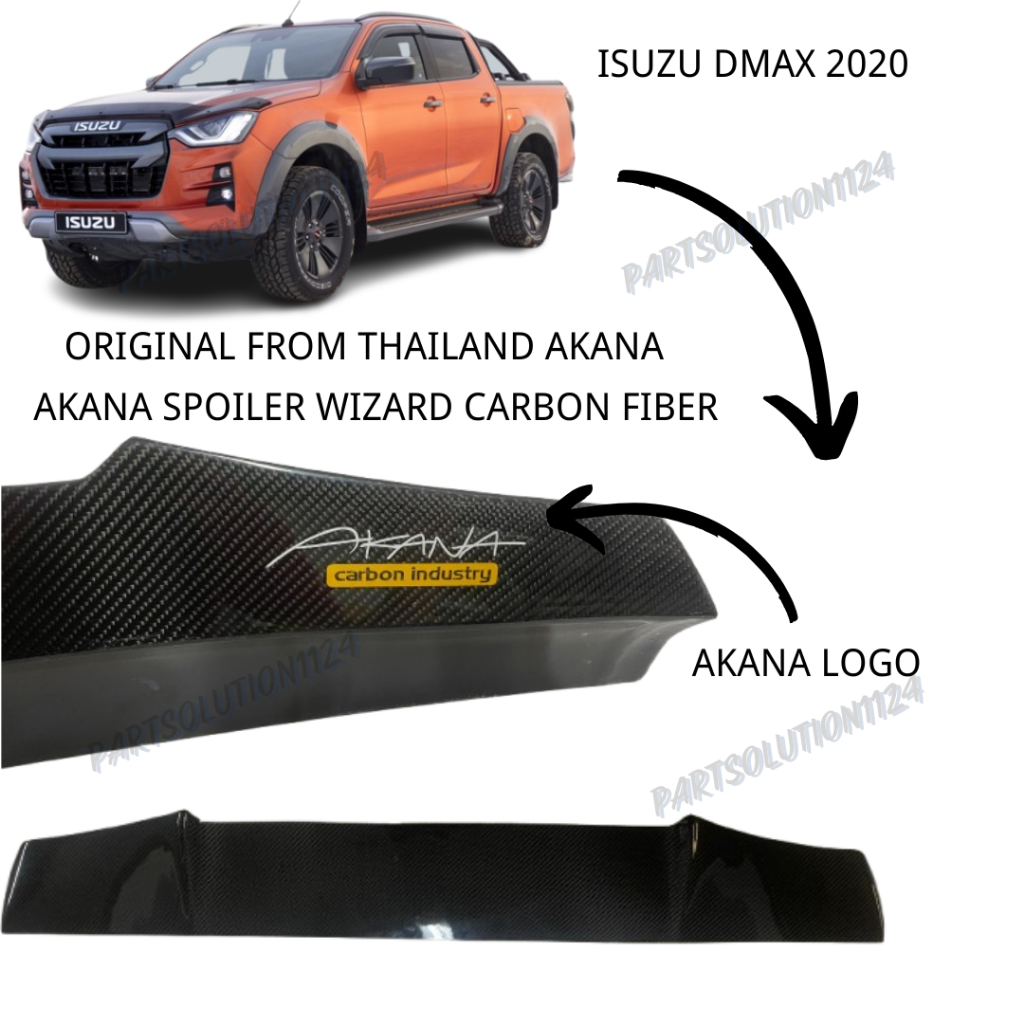 ORIGINAL FROM THAILAND AKANA CARBON SPOILER WIZARD ISUZU DMAX 2020 ...