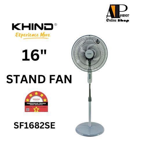 KHIND 16" STAND FAN WINTER GREY SF1682SE | Shopee Malaysia