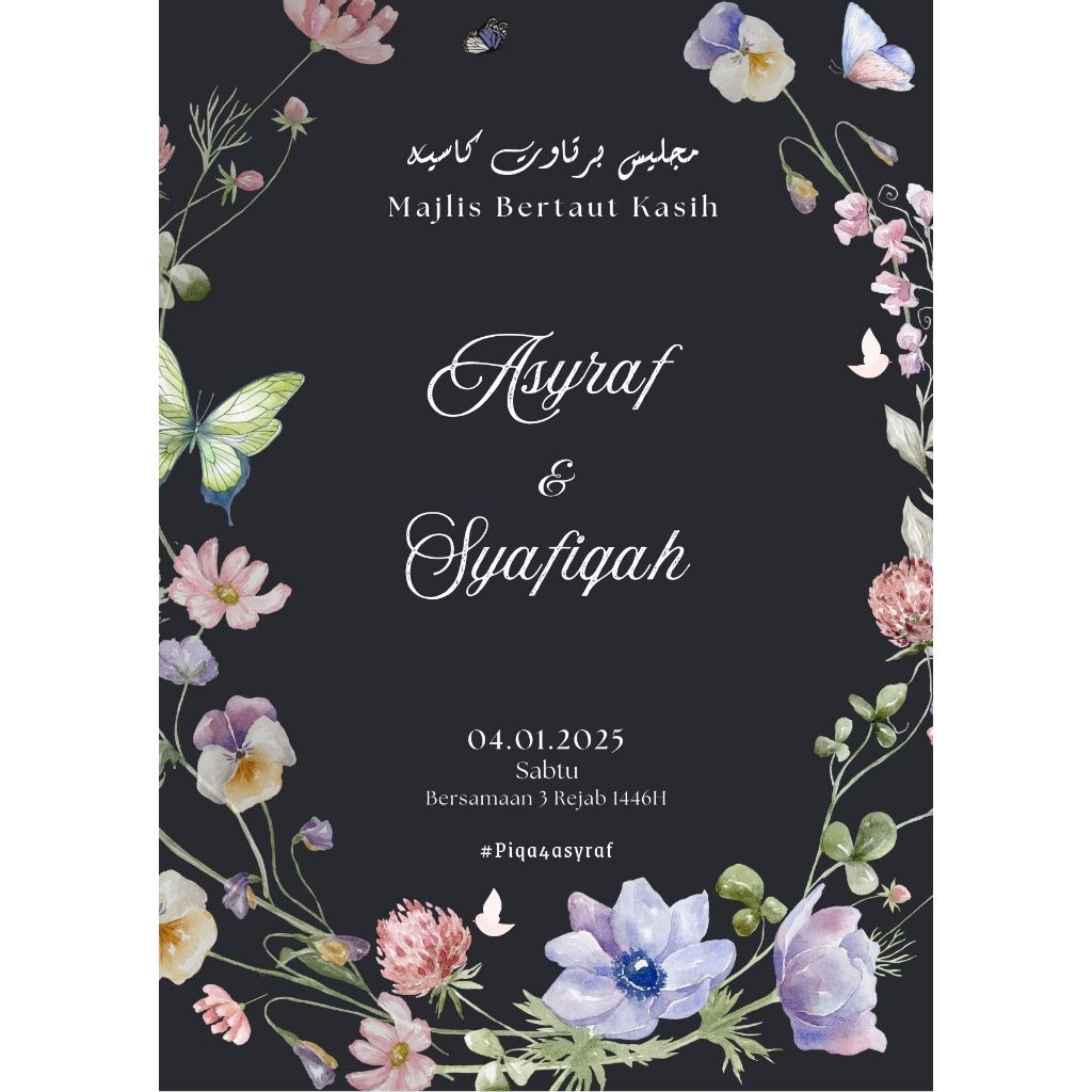 Kad Kahwin Digital | Ecard | Siap dalam 48 jam | Wedding Invitation ...