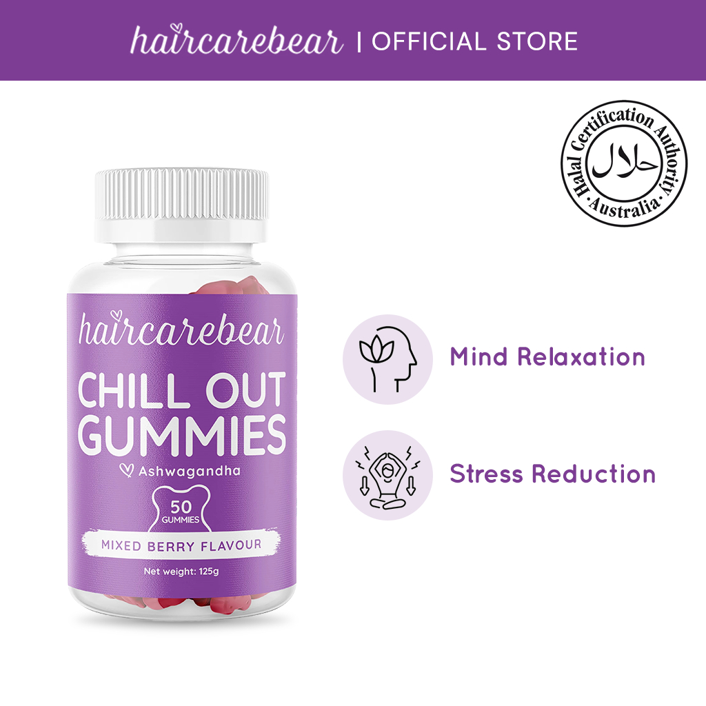 Haircarebear Chill Out Gummies (50'S) Ashwagandha Gummy For Stress ...