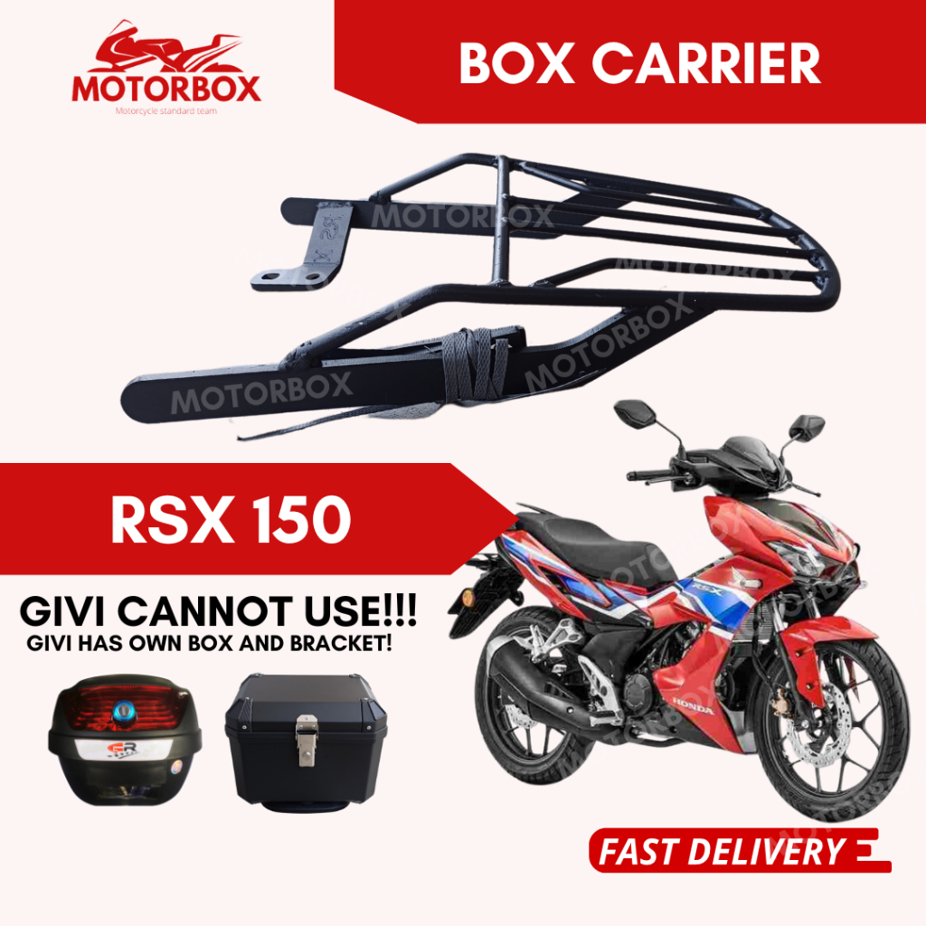 HONDA RSX150 RSX REAR BOX MONORACK BOX CARRIER KAKI HEAVY DUTY PVC ...