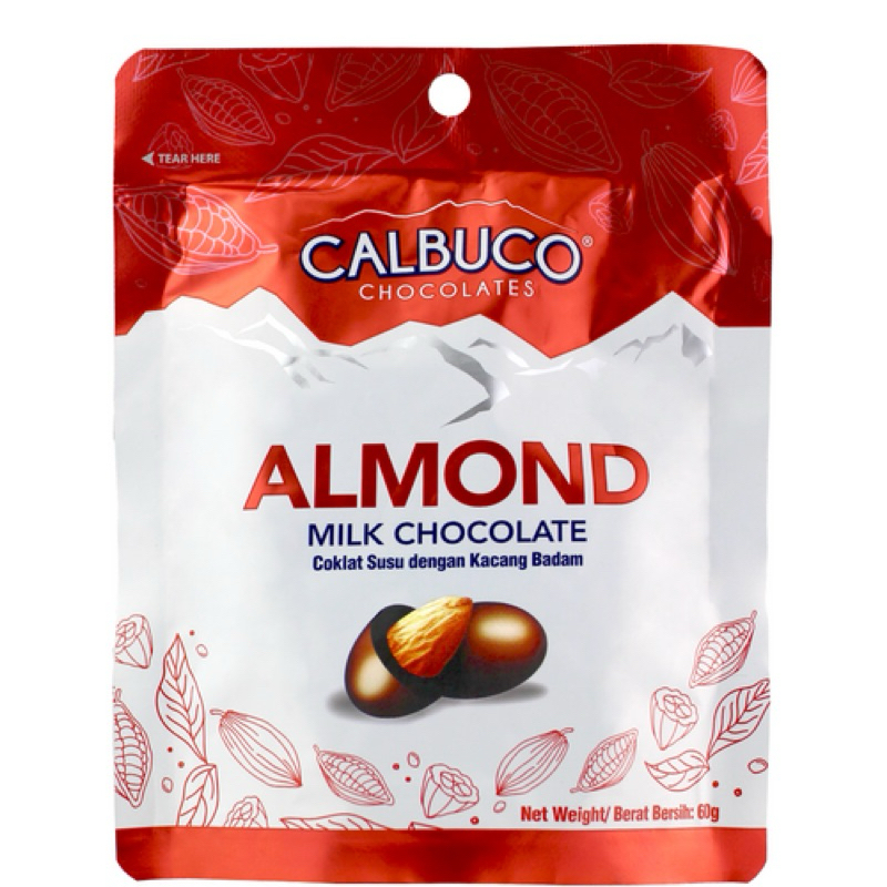 Calbuco Almond Dark Chocolate 60g / Calbuco Almond Milk Chocolate 60g ...