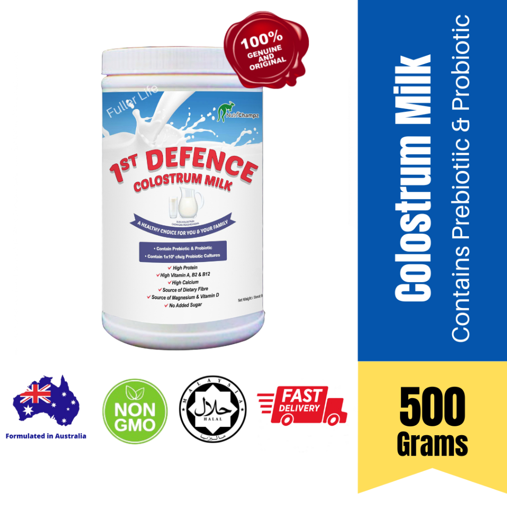NUTRICHAMPZ 1st Defence Colostrum Milk Powder (500g) | IgG Booster High ...