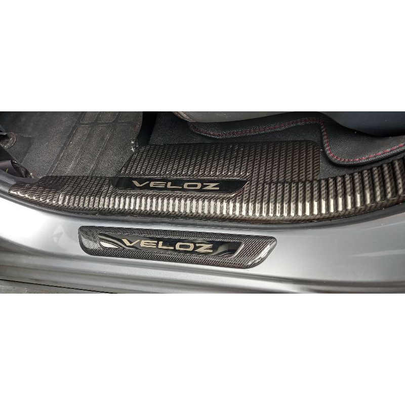 NEW PERODUA ALZA / TOYOTA VELOZ CARBON & BLACK TITANIUM SILL PLATES ...