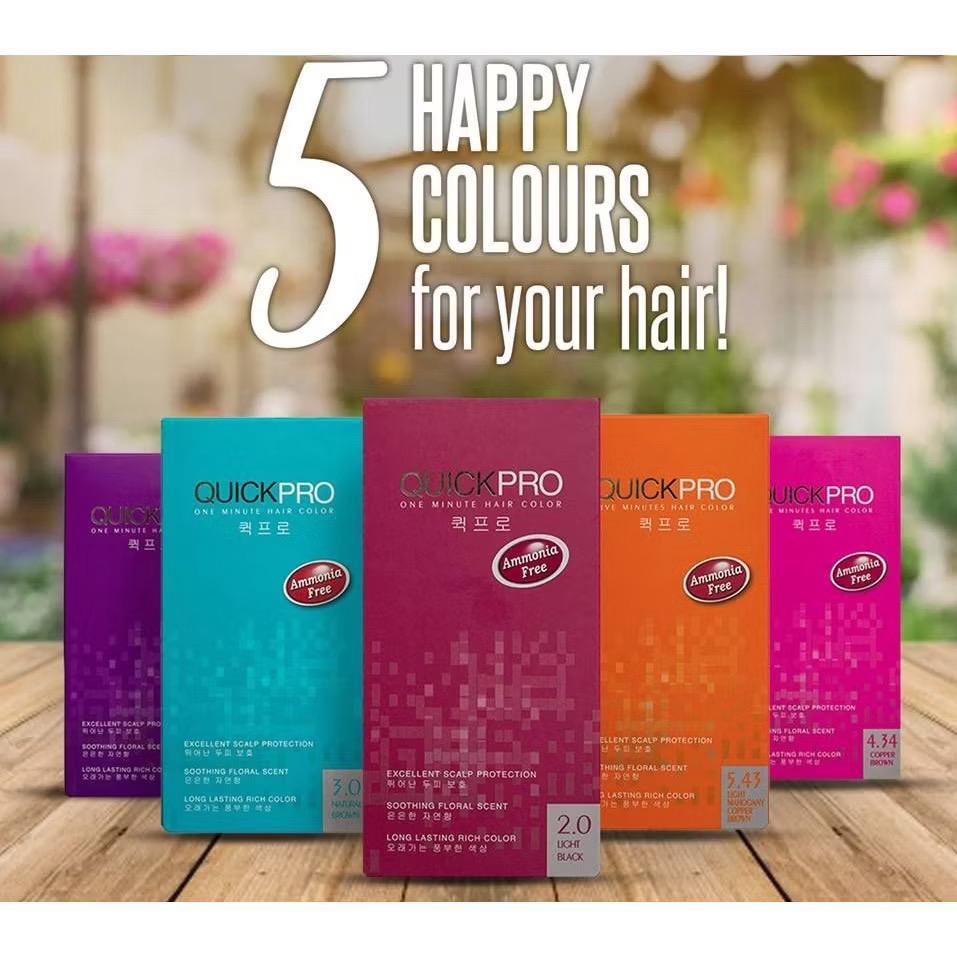 QuickPro Hair colour/Quick Pro One Minute Hair Colour Ammonia Free ...