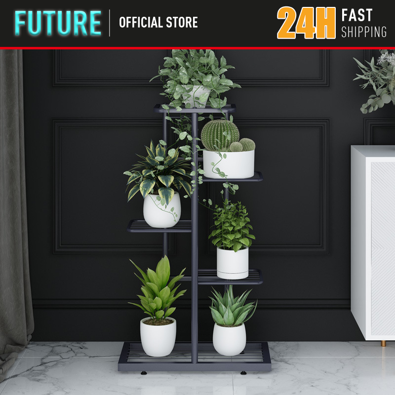 Multi-Layer Flower Pot Stand Potted Plant Rack Indoor Outdoor Balcony ...