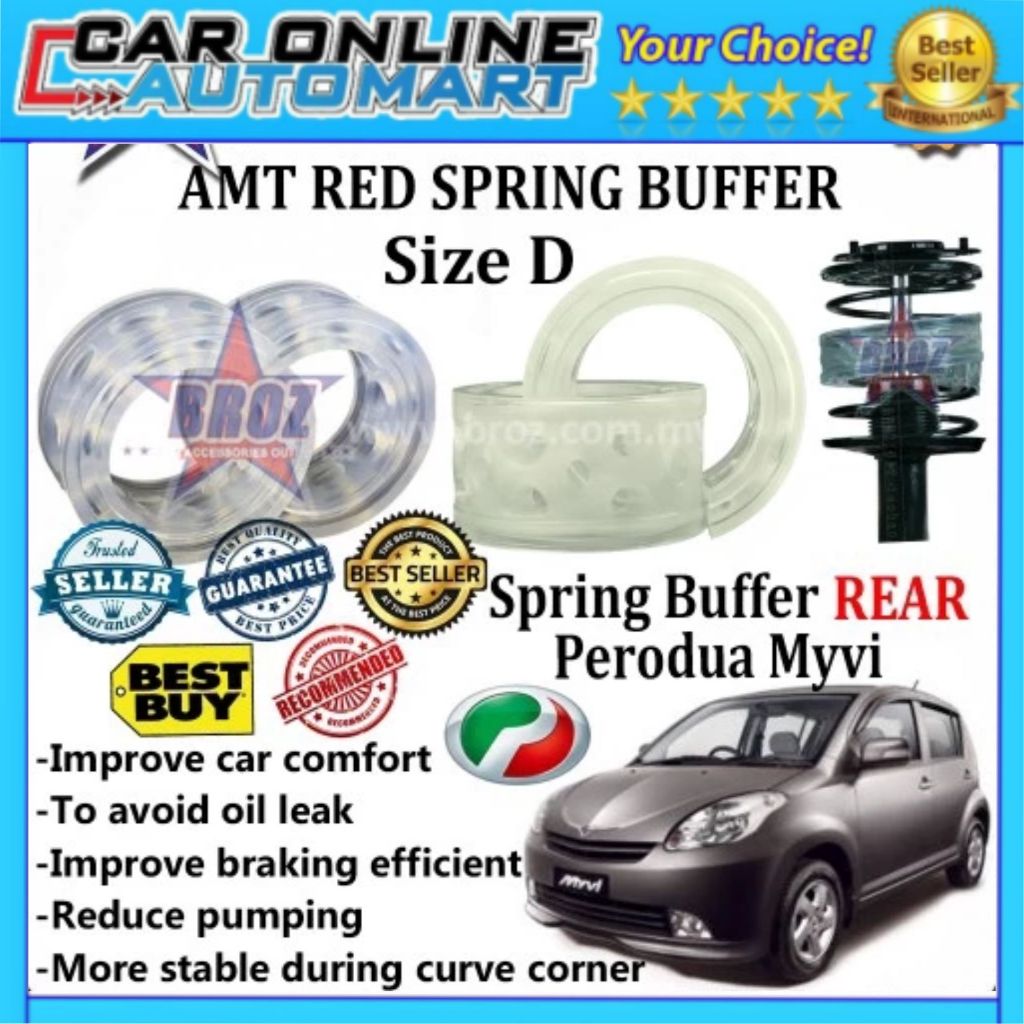 Perodua Myvi OEM Rear D-Type Car Shock Absorber Buffer - Transparent ...