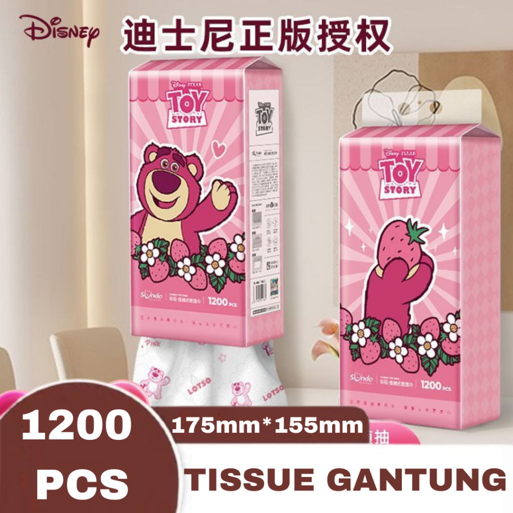 (1 Pack) 1200pcs Lotso Printed tissue gantung Series Soft Skin-Friendly ...