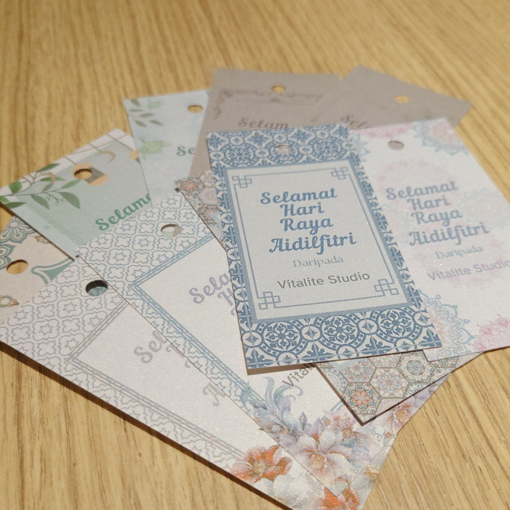 KAD RAYA AIDILFITRI/AIDILADHA TAG CUSTOM MADE METALLIC PEARL 2025 ...