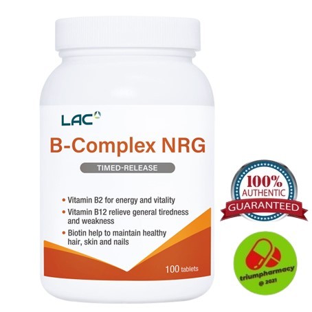 LAC Vitamins B-Complex NRG (100 Tablets) | Shopee Malaysia