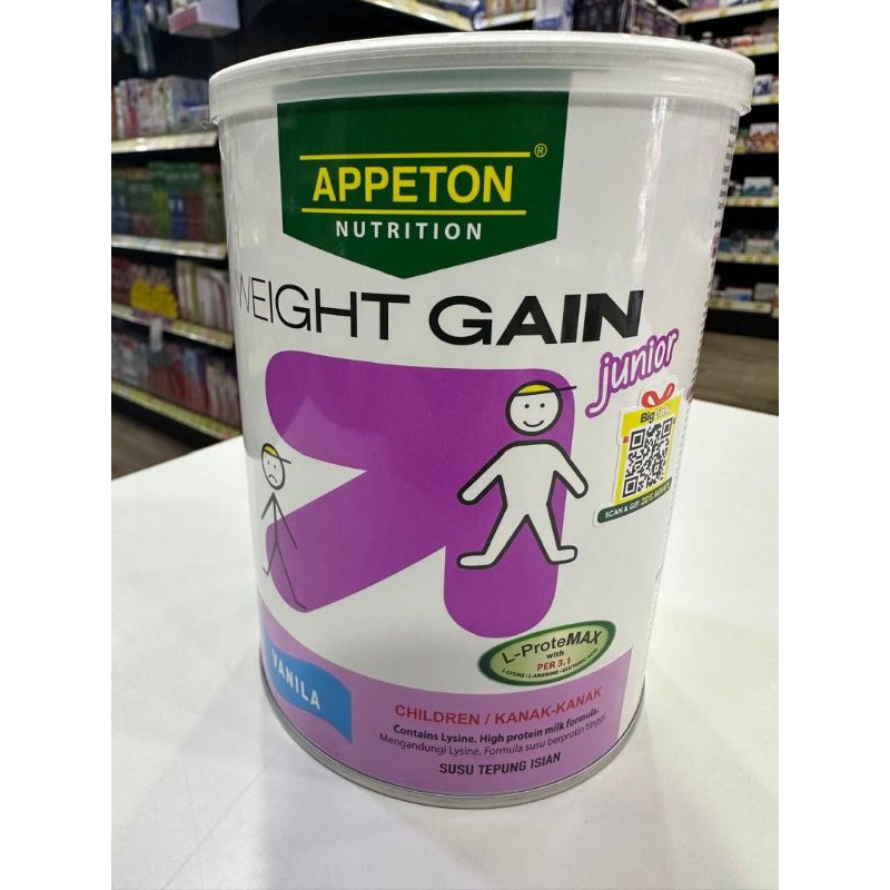 APPETON NUTRITION WEIGHT GAIN JUNIOR 450G (VANILLA) | Shopee Malaysia