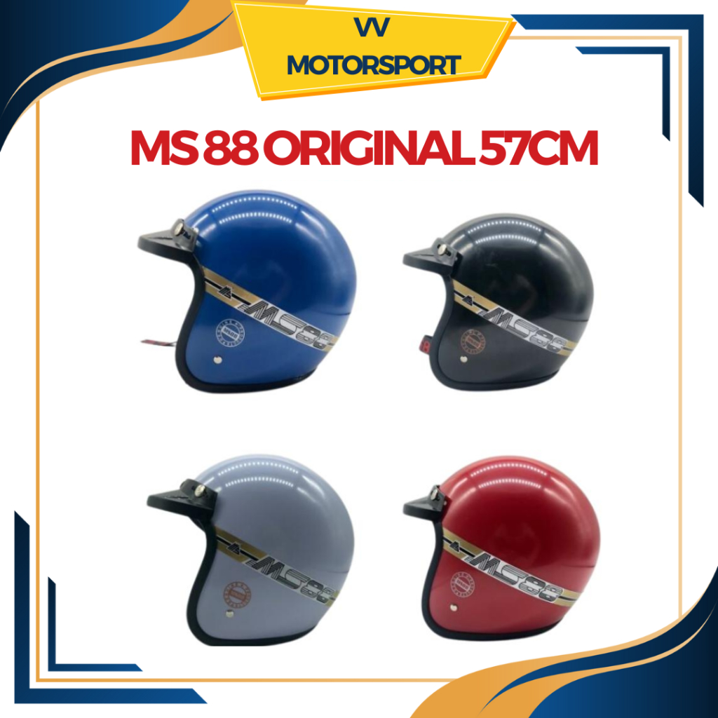 HELMET MS88 100% ori ( blue black white red) | Shopee Malaysia