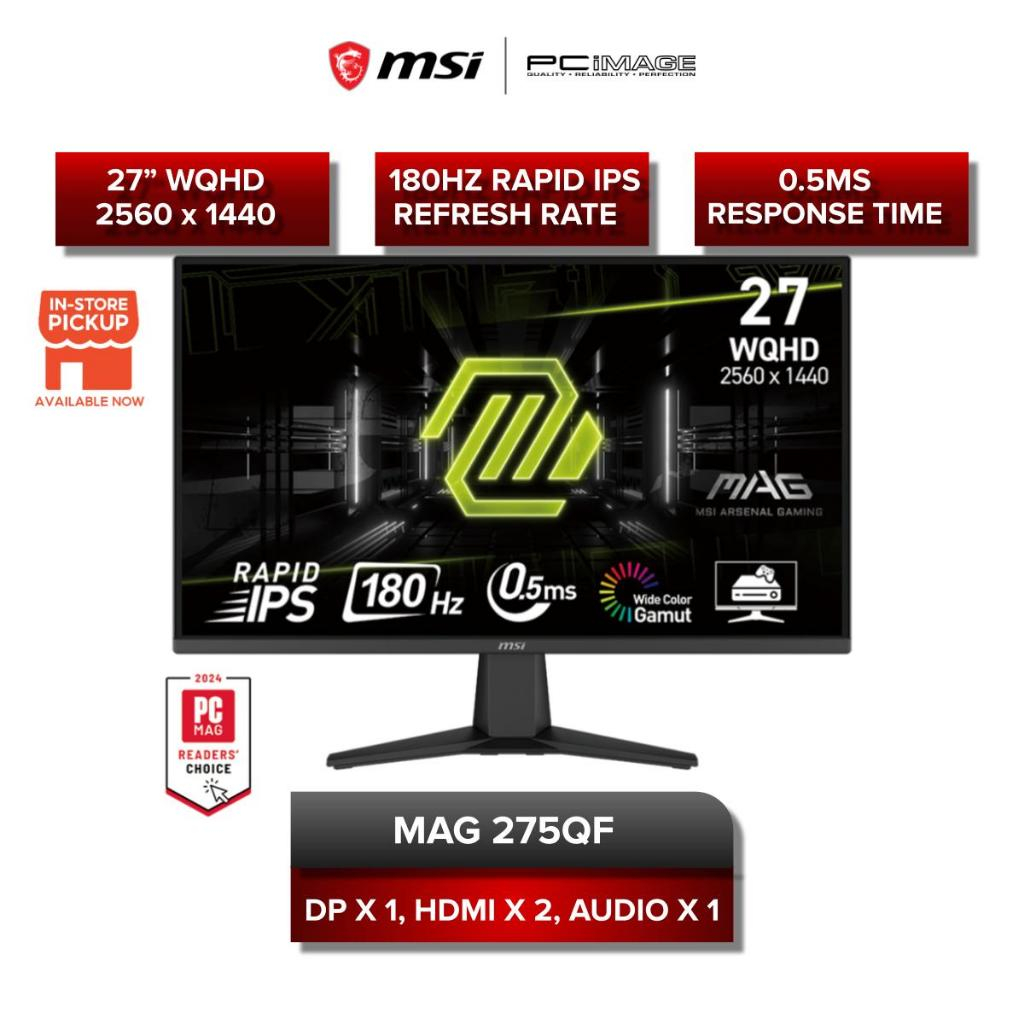 MSI MAG 275QF Gaming Monitor | 27" | 0.5ms (GTG) | 180Hz | 2560x1440 ...