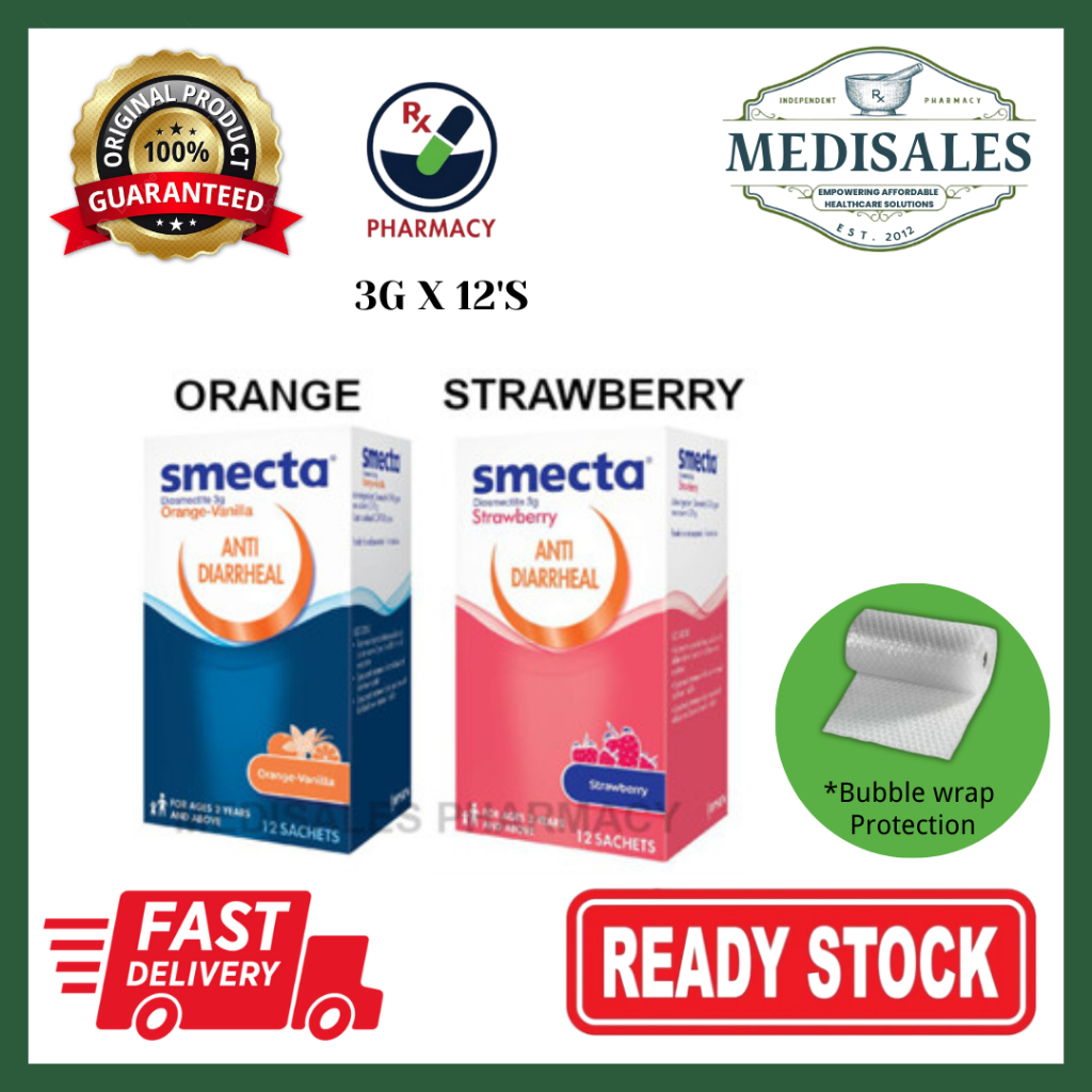 SMECTA POWDER 3G X 12'S (ORANGE | STRAWBERRY) | Shopee Malaysia