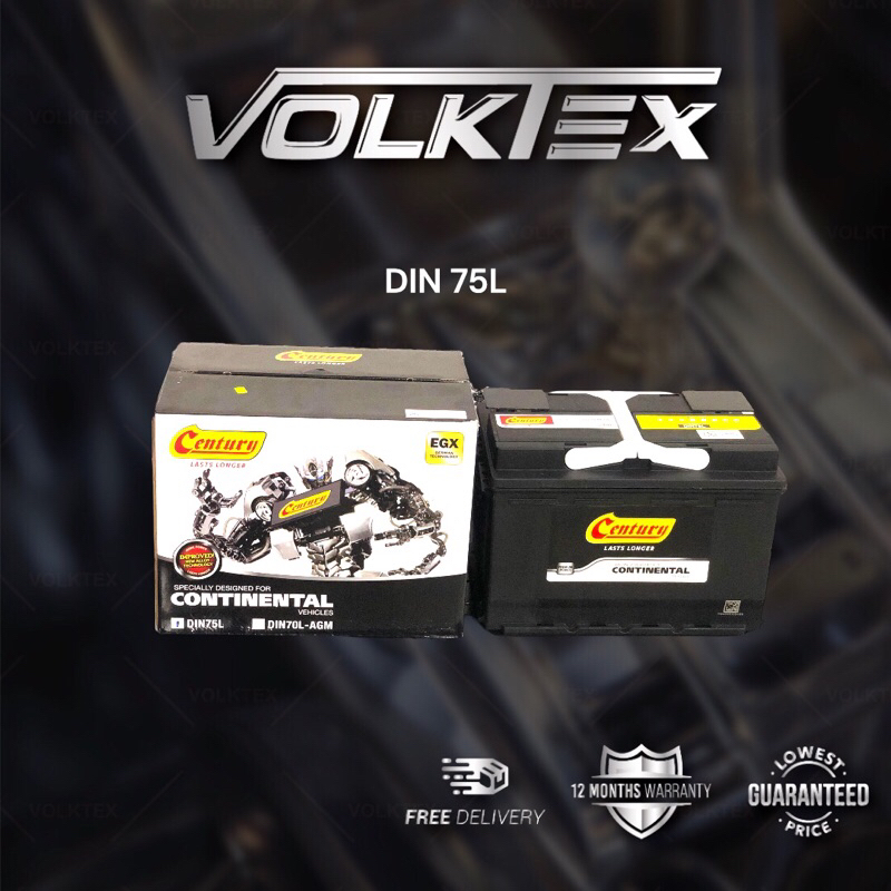 DIN75 | DIN75L DIN65L | LN3 Century continental (SDFC) MF Car Battery Bateri kereta Hilux Ford ...