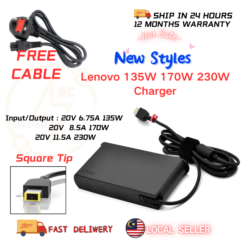 LENOVO 135W 170W Adapter Charger for Lenovo Legion Thinkpad Yoga ...