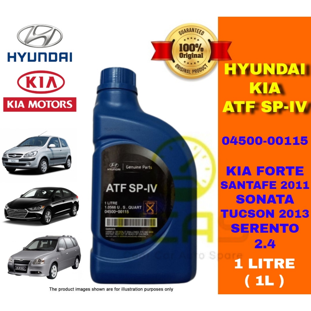 Kia Hyundai ATF SP4 SP-IV 1L - Forte Santafe Sonata Tucson Sorento-ATF ...