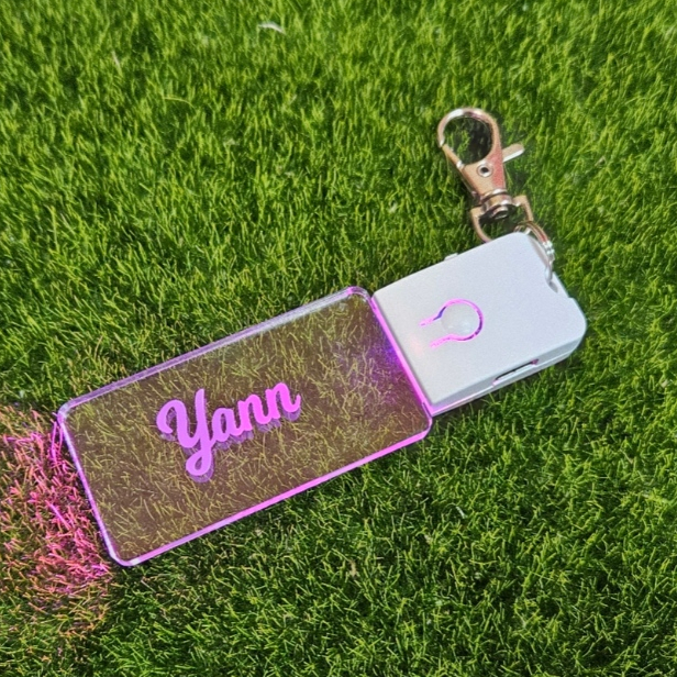 3D LED Keychain Nama Anda | Personalized LED Acrylic Keychain ...