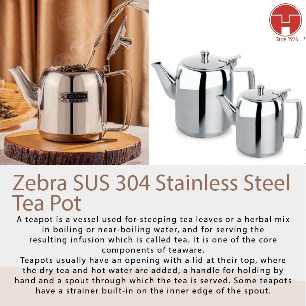 Zebra SUS 304 Stainless Steel 2.5L Tea Pot | Shopee Malaysia