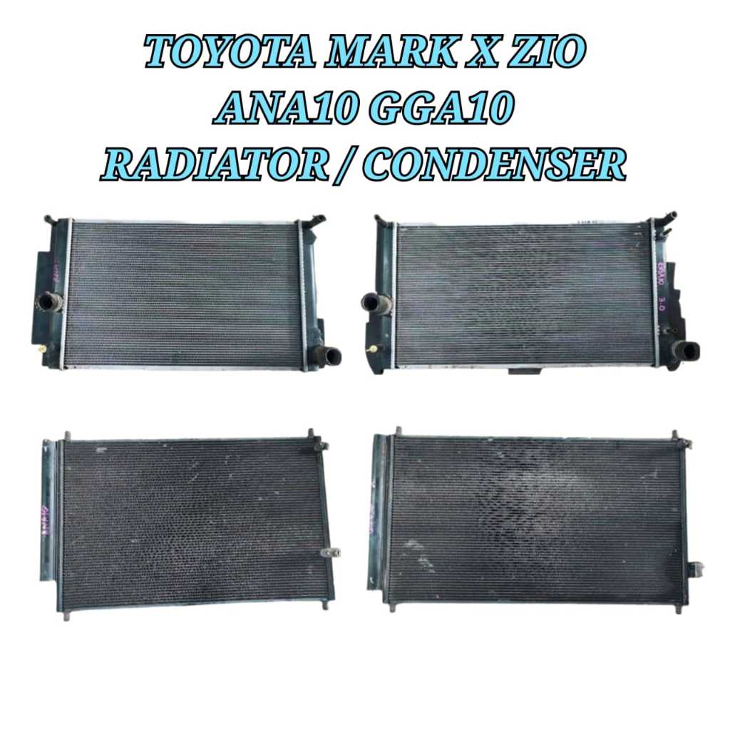 🇯🇵🇯🇵 Radiator / Condenser Toyota Mark X Zio ANA10 GGA10 07-13 2.4L 3.5L ...