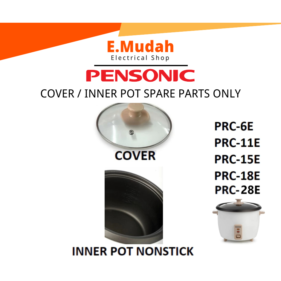 Original Pensonic Rice Cooker Inner Pot / Glass Lid Cover for PRC-6E ...