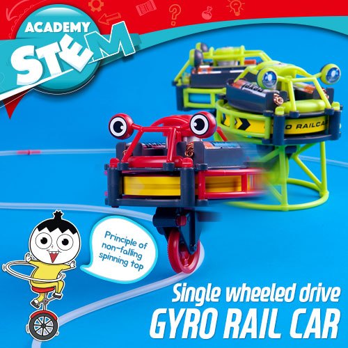 [STEM/TOY] [ACADEMY] Single Wheeled Gyro Rail Car | Shopee Malaysia