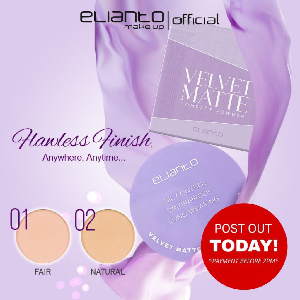 ORIGINAL ELIANTO VELVET MATTE COMPACT POWDER MAKEUP FOUNDATION READY STOCK Shopee Malaysia
