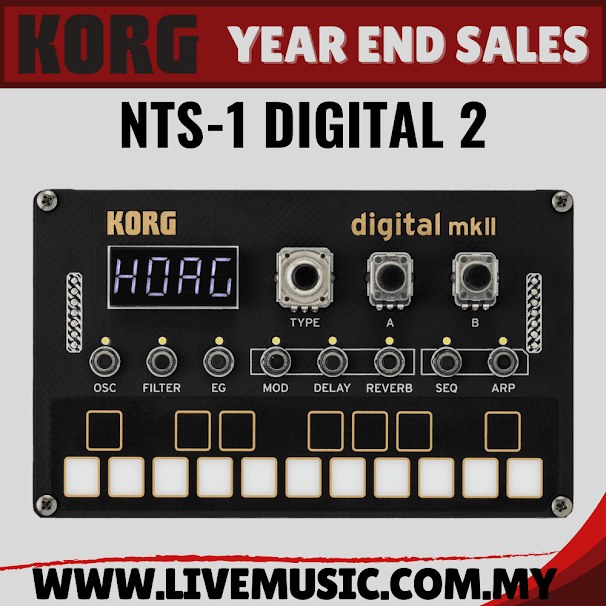 Korg Nu:Tekt NTS-1 MKII DIY Digital Synthesizer Kit ( NTS 1 / NTS1 / NTS-1 Digital 2 ) | Shopee ...