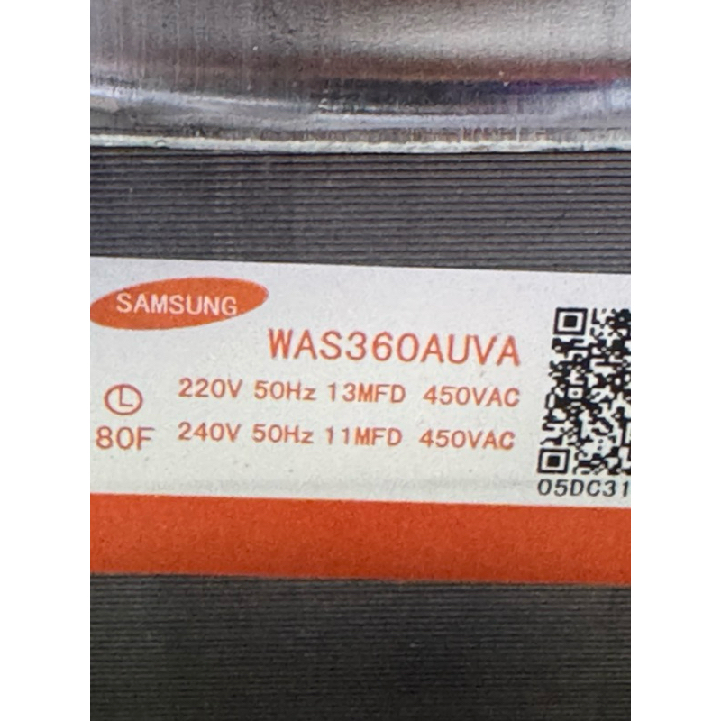 Samsung mesin basuh motor Washing Machine (Auto) WAS360AUVA 220V 50Hz ...