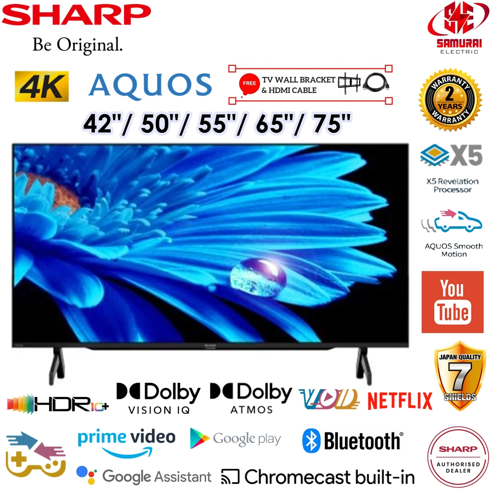Sharp AQUOS 4K UHD Led Google TV 42" 4TC42FK1X/ 50" 4TC50FK1X/ 55 ...